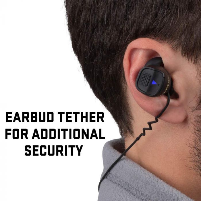 ULTRX Bionic Fuse Bluetooth Earbuds w/ Charging Case, Dark Gray