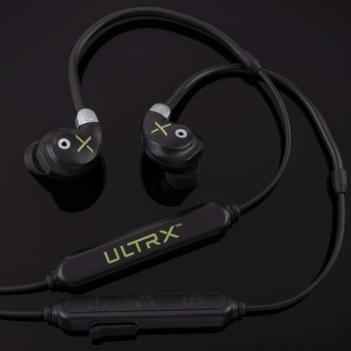 ULTRX Bionic Fuse Bluetooth Around the Neck Earbuds, Black