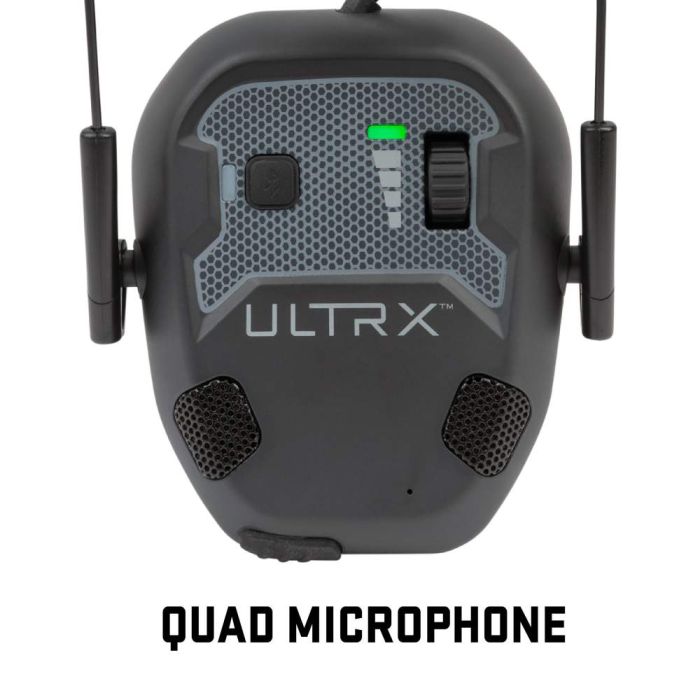 ULTRX Bionic Fuse Bluetooth Electronic Earmuff, Midnight Gray