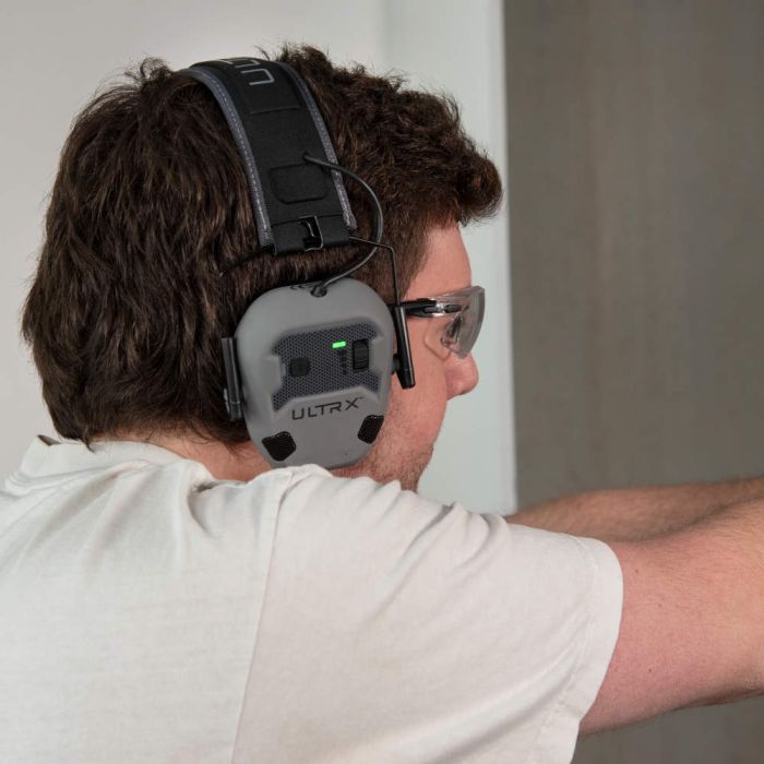 ULTRX Bionic Fuse Bluetooth Electronic Earmuff, Cement Gray