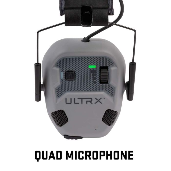 ULTRX Bionic Fuse Bluetooth Electronic Earmuff, Cement Gray